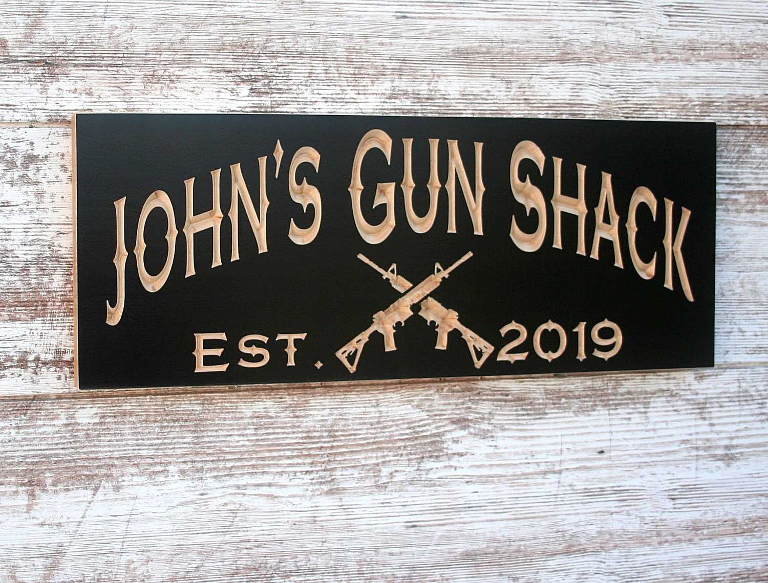 Personalized-Gunsmith-Shop-Sign-with-Crossed-Rifles-Custom-Fathers-Day-Gift-CM2-B_32522280304723 ...