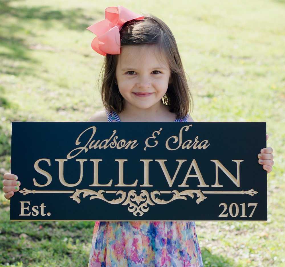 Custom-Carved-Wood-Family-Name-Sign-Ideal-Gift-for-Weddings-IG-B ...