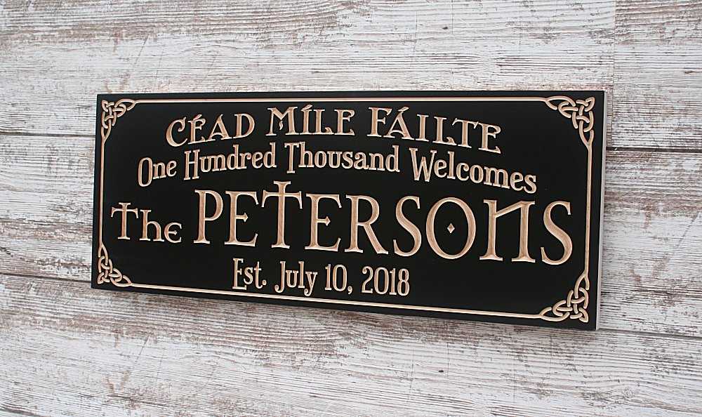 Custom-Irish-Name-Wedding-Sign-with-Welsh-Blessing-5th-Anniversary ...
