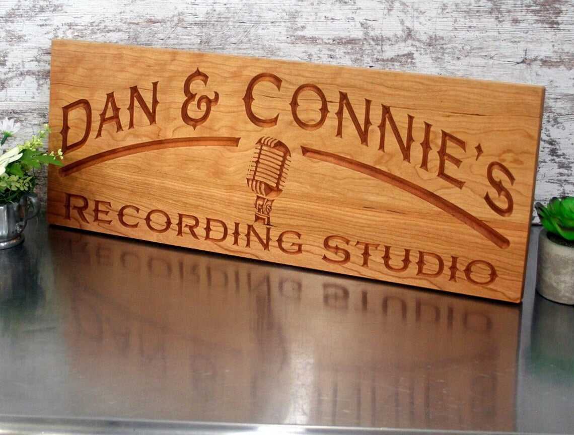 Custom-Music-Studio-Plaque-Bar-Sign-Decor-Personalized-Charm-RE-C ...