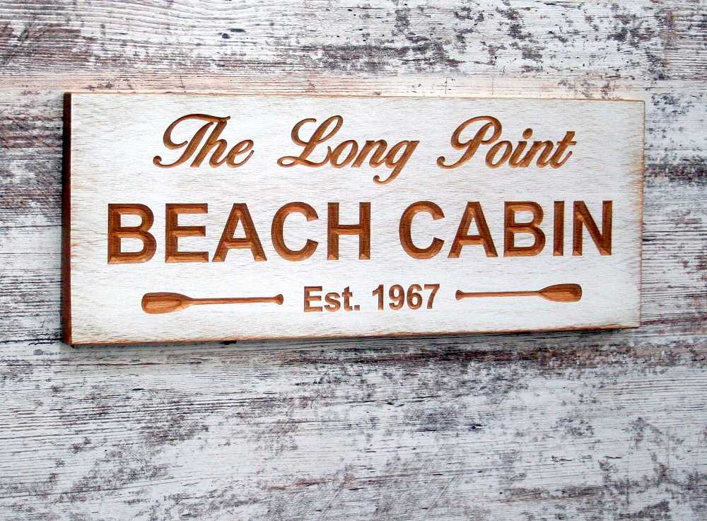 Personalized Wooden Carved Sign