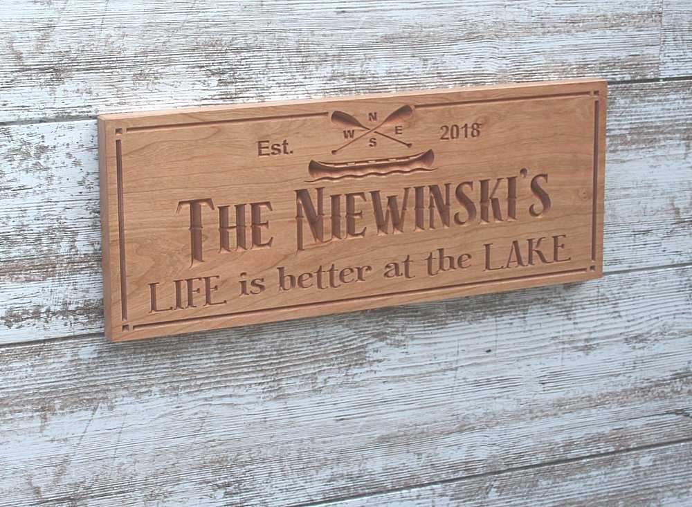 Family Cabin Sign With Charm