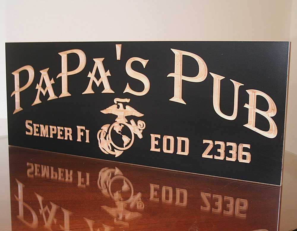 Military-Man-Cave-Plaque-Personalized-USMC-Sign-Veteran-Gift-Idea-MB-B ...
