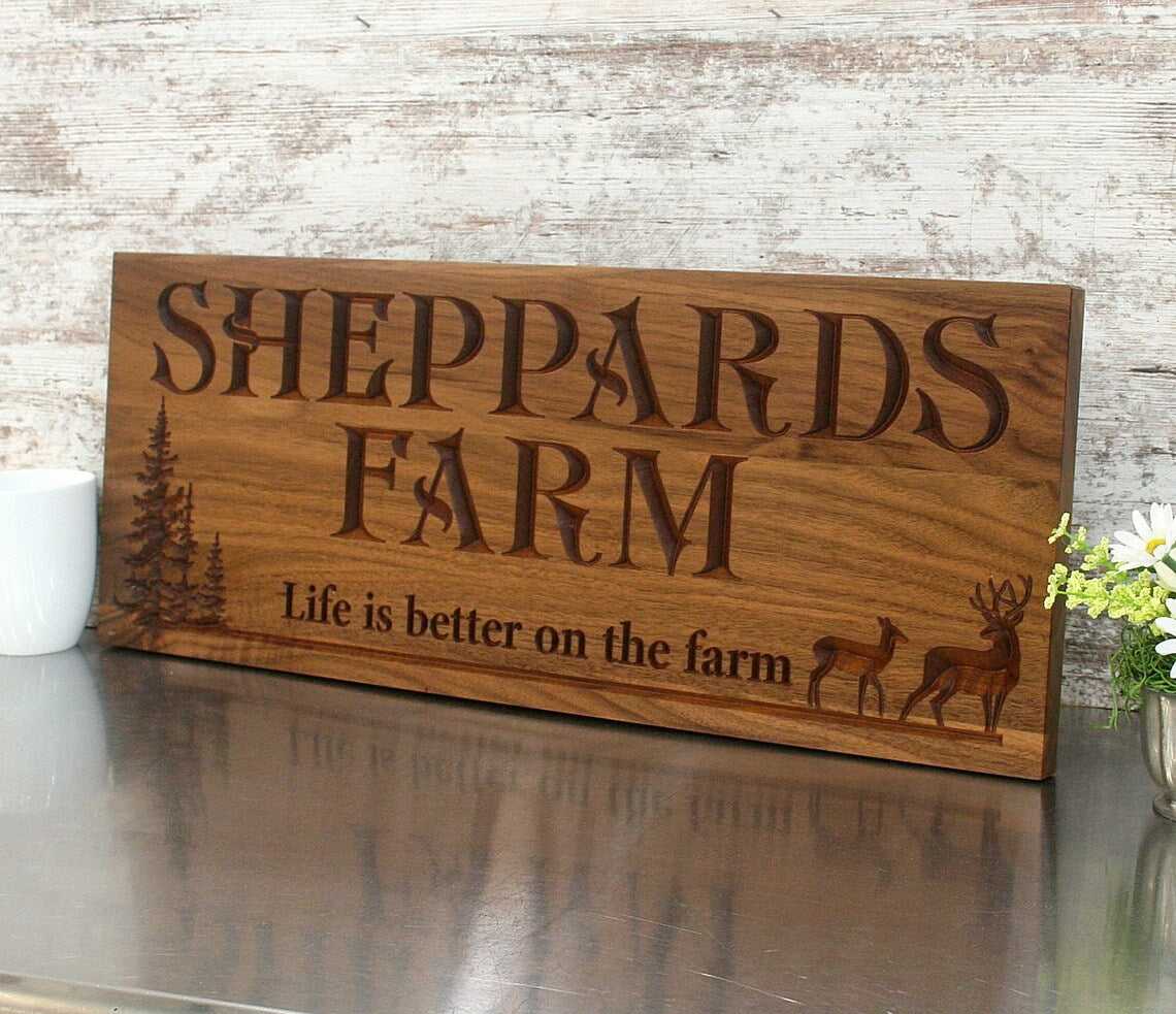 Personalized-Farm-House-Sign-Life-is-better-on-the-farm-Custom-Wood ...