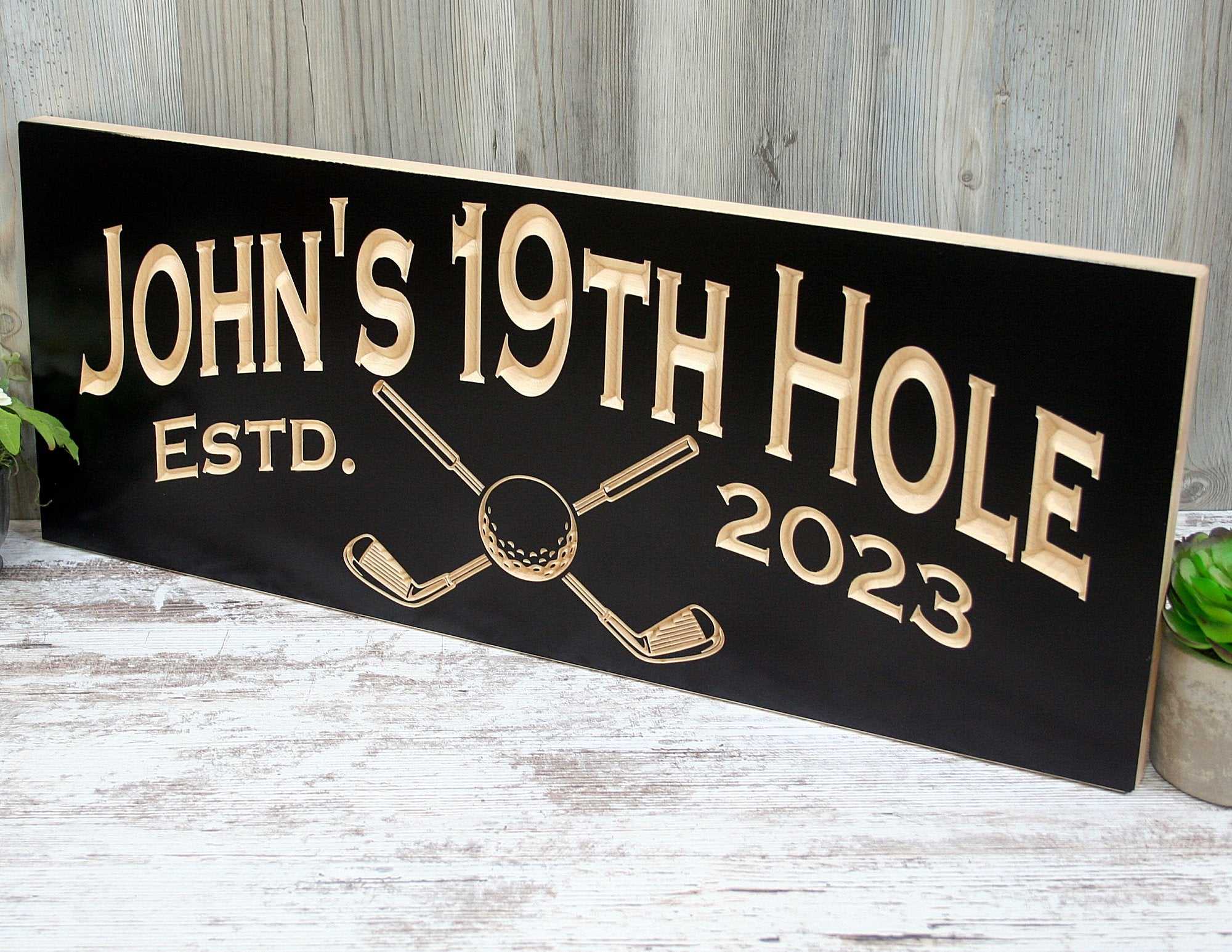 Personalized-Golf-Clubhouse-Sign-Custom-19th-Hole-Golf-Sign-Man-Cave ...