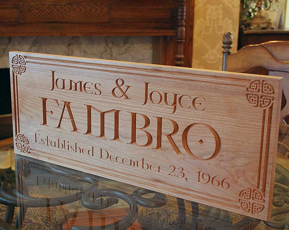 Personalized-Irish-Family-Name-Sign-with-Celtic-Accents-Custom-Carved ...