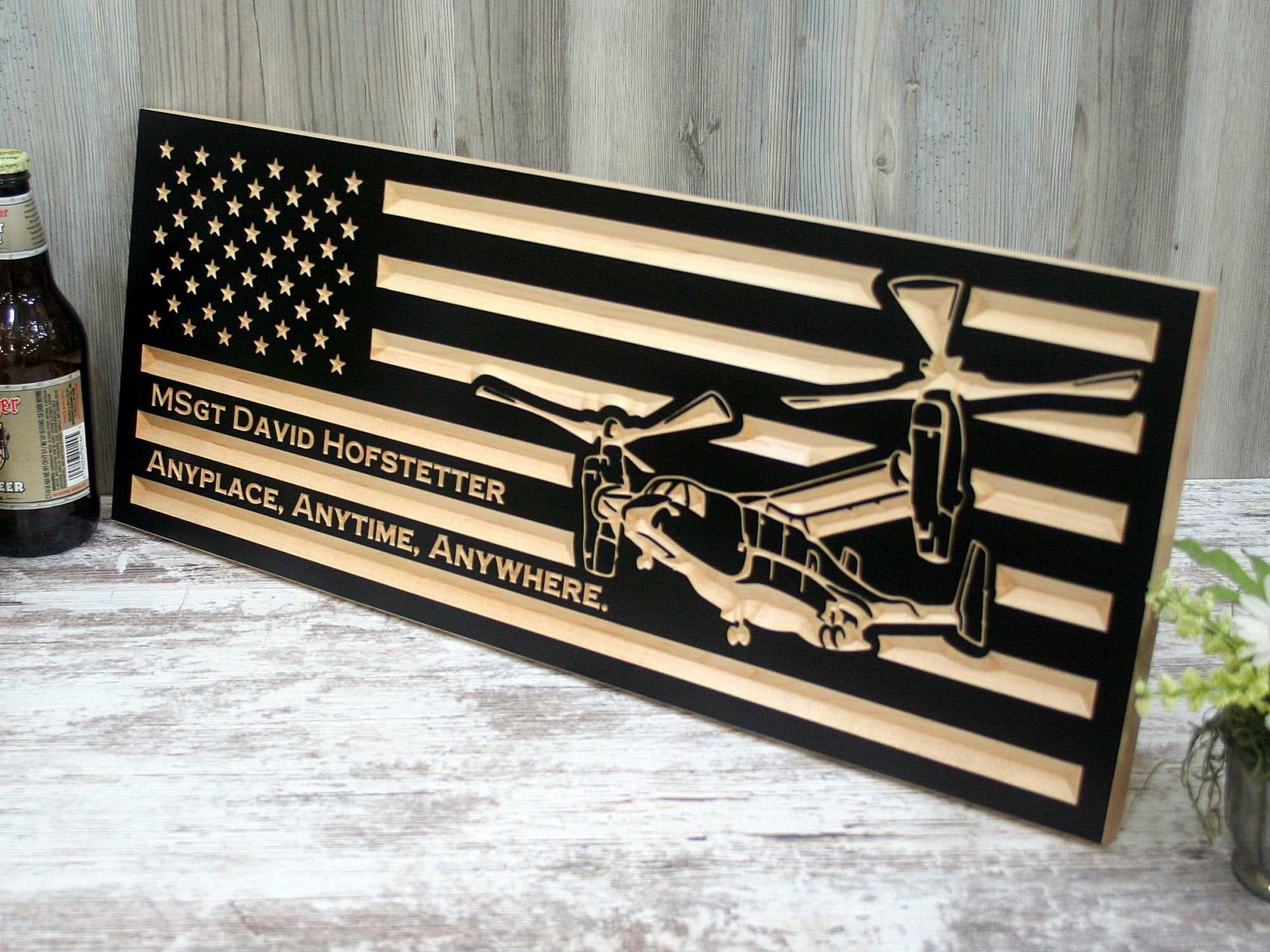 Personalized-Military-Sign-with-V22-Osprey-and-Flag-Motif-Distinctive ...