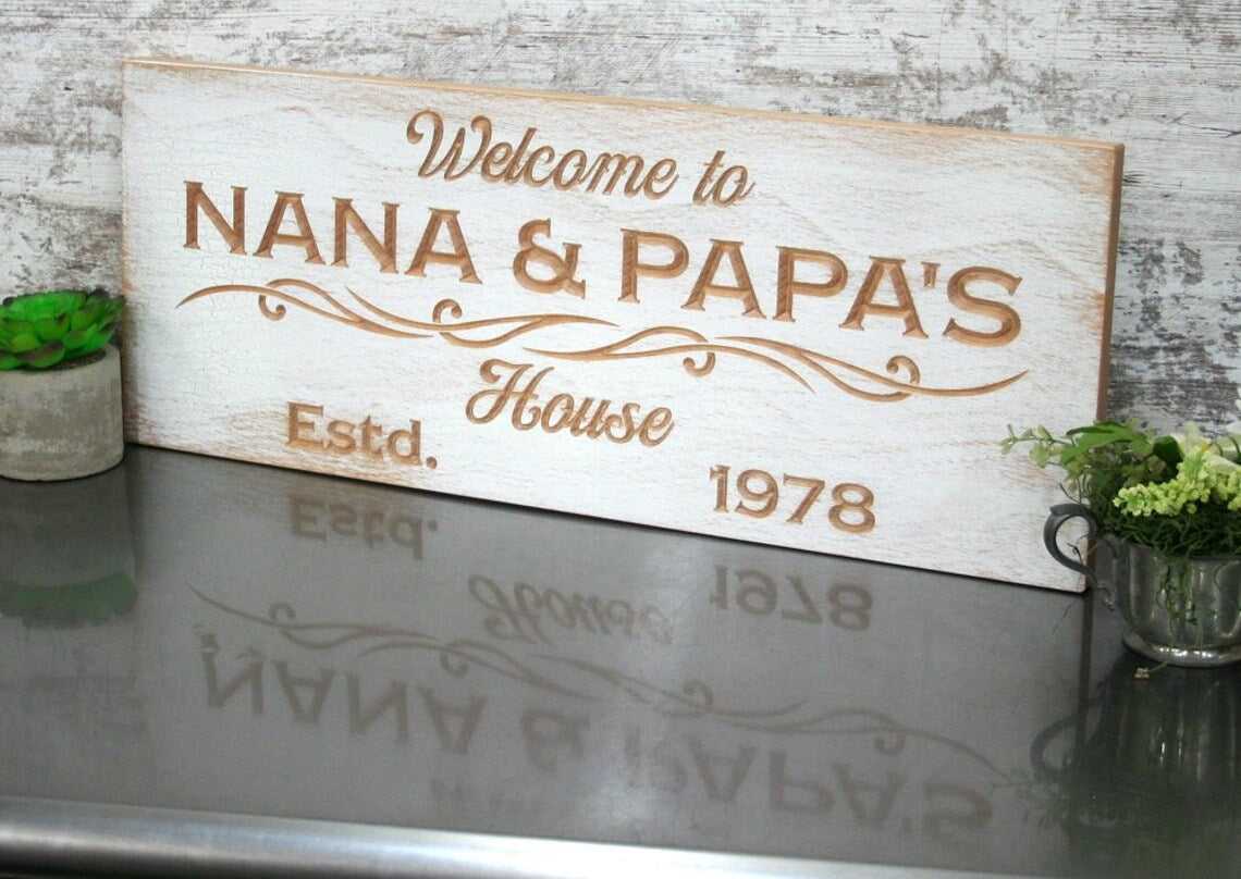 Welcome-Home-Sign-Personalized-Name-Plaques-Ideal-Grandparent-Gift-WP-K ...