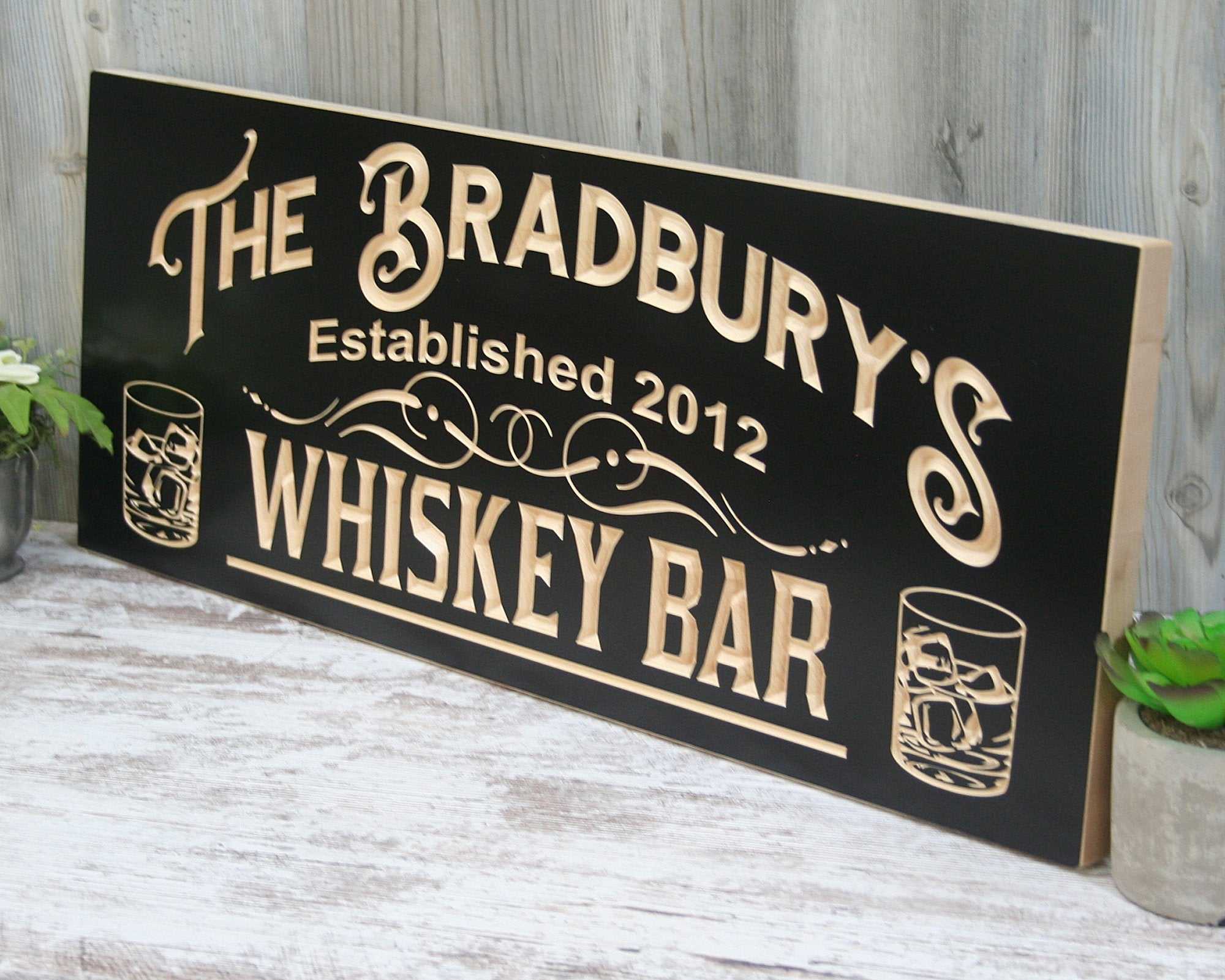 Western-Saloon-Decor-Custom-Wood-Whiskey-Bar-Sign-WB-B_33934572781651 ...